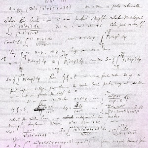 Vintage French Math Notes Overlays | 10 Mathematics Formulas Junk ...