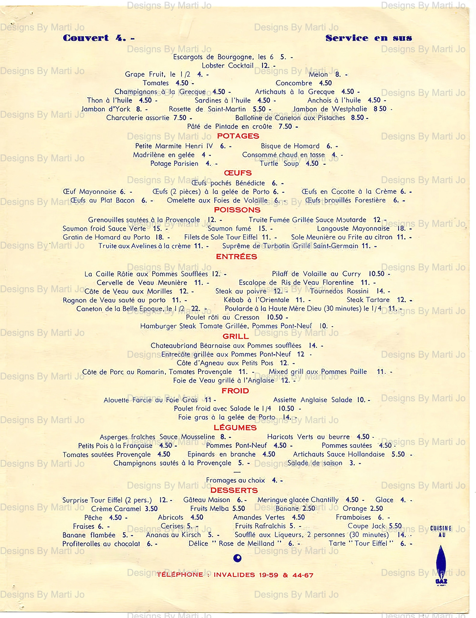 40 Vintage French Restaurant Menu JPG Pages | Printable Antique Menus ...