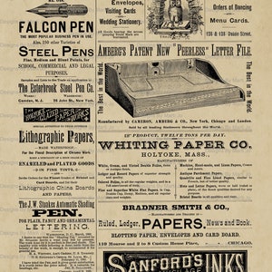 Vintage Ads Overlays | 15 Vintage Stationary Advertisements Transparent ...