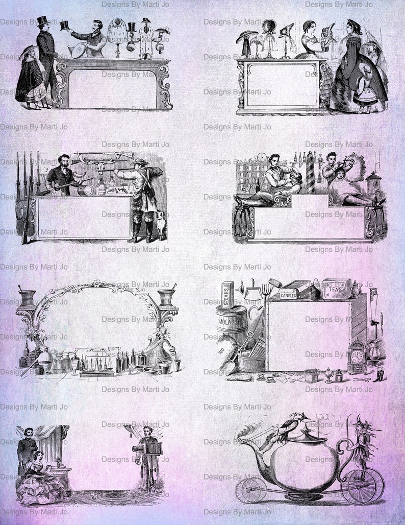 Vintage Advertising Cuts Overlays 10 Vintage Transparent - Etsy