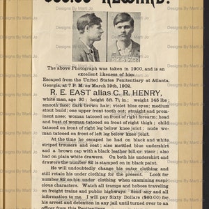 30 Vintage Escaped Convict Wanted Posters and Reward Bulletins ...