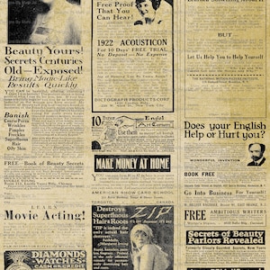 Vintage Ads Overlays Set 1 | 10 Vintage Magazine Advertisement ...