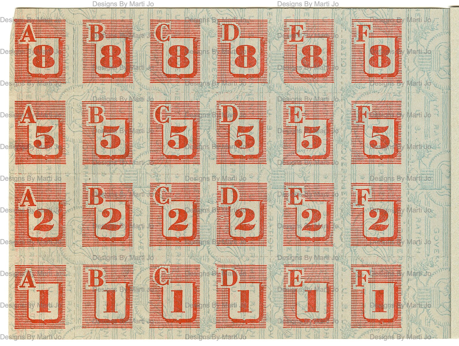 Vintage World War 2 Ration Book Clipart | 50 Printable Ration Stamps ...