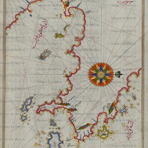 Vintage Hand Drawn Colored Maps | 20 Printable Antique Map JPG Pages ...