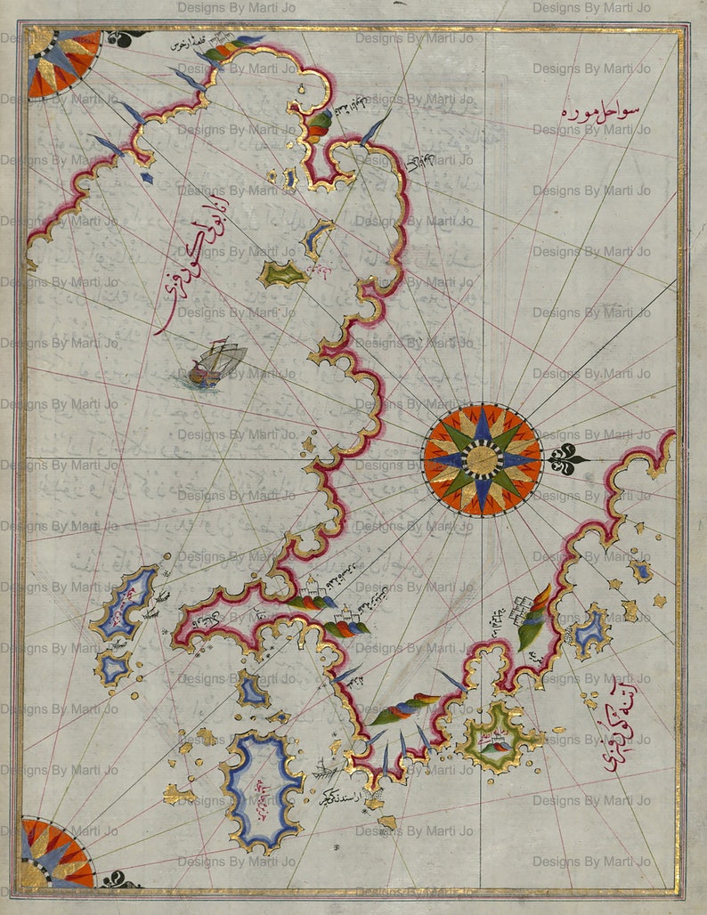 Vintage Hand Drawn Colored Maps 20 Printable Antique Map JPG - Etsy