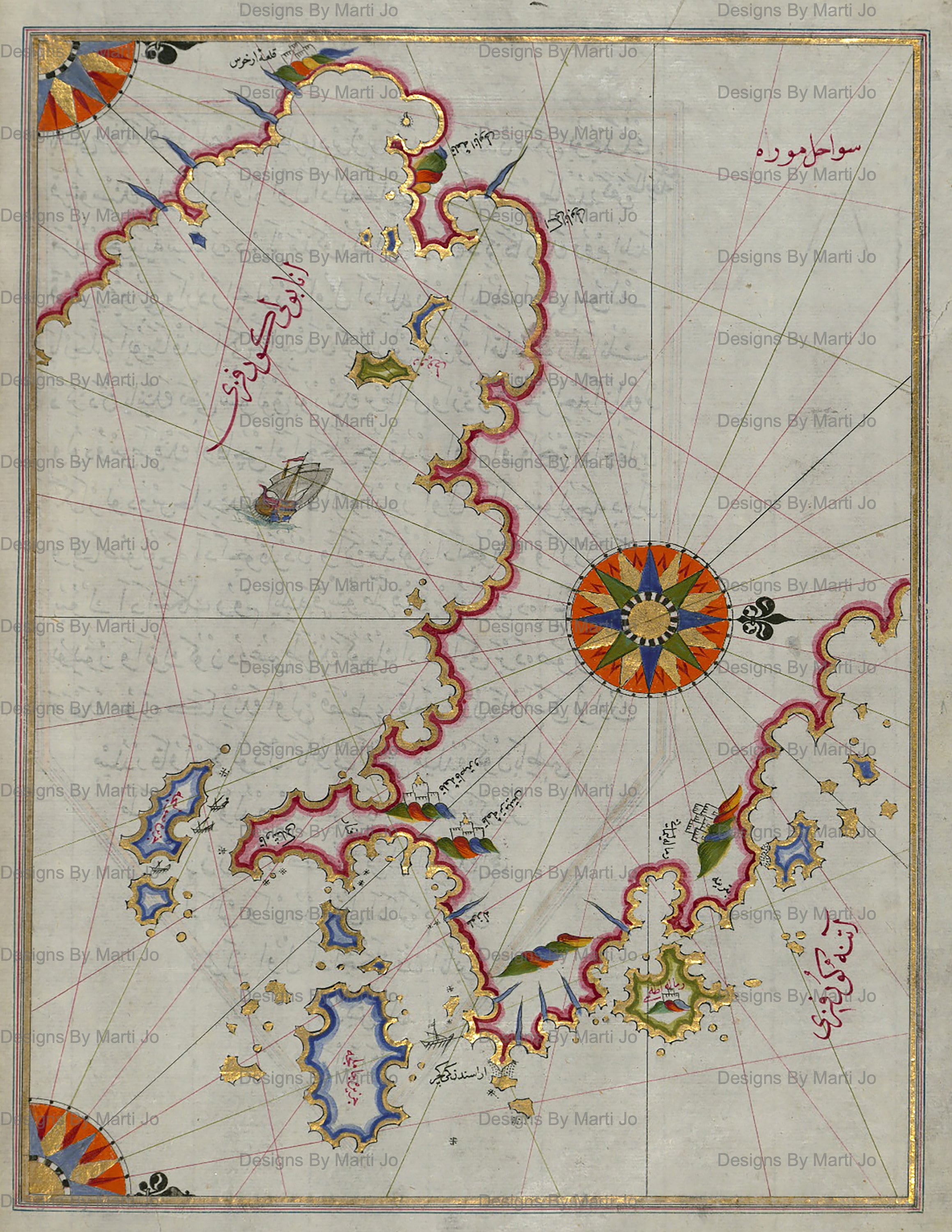 Vintage Hand Drawn Colored Maps 20 Printable Antique Map JPG - Etsy