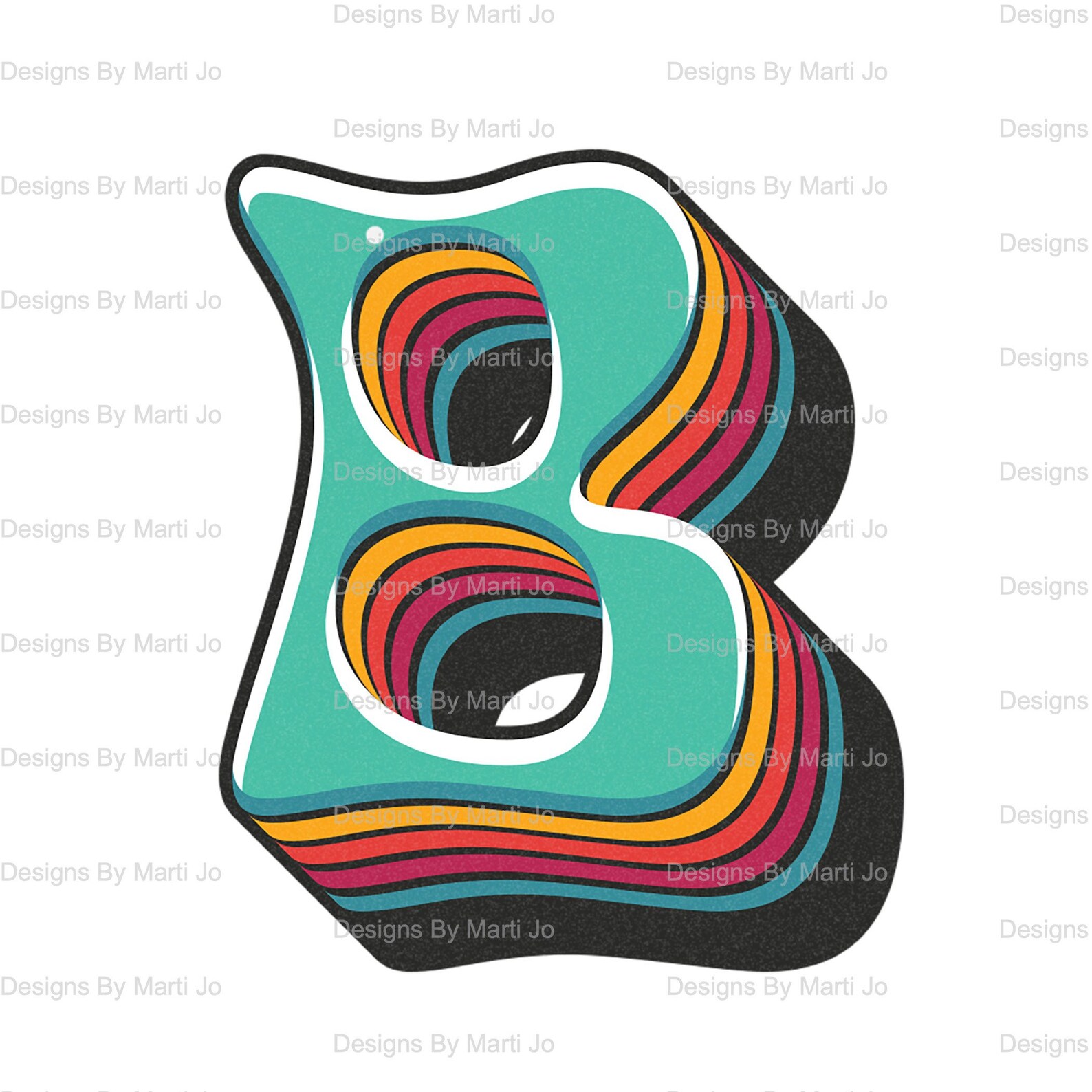 Psychedelic Letters | Printable Retro 70s Alphabet, Numbers, Symbols ...