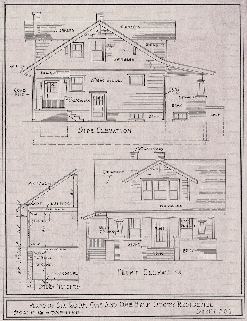 Vintage Architecture Drawings PNG Overlays Set 2 | 20 Vintage ...