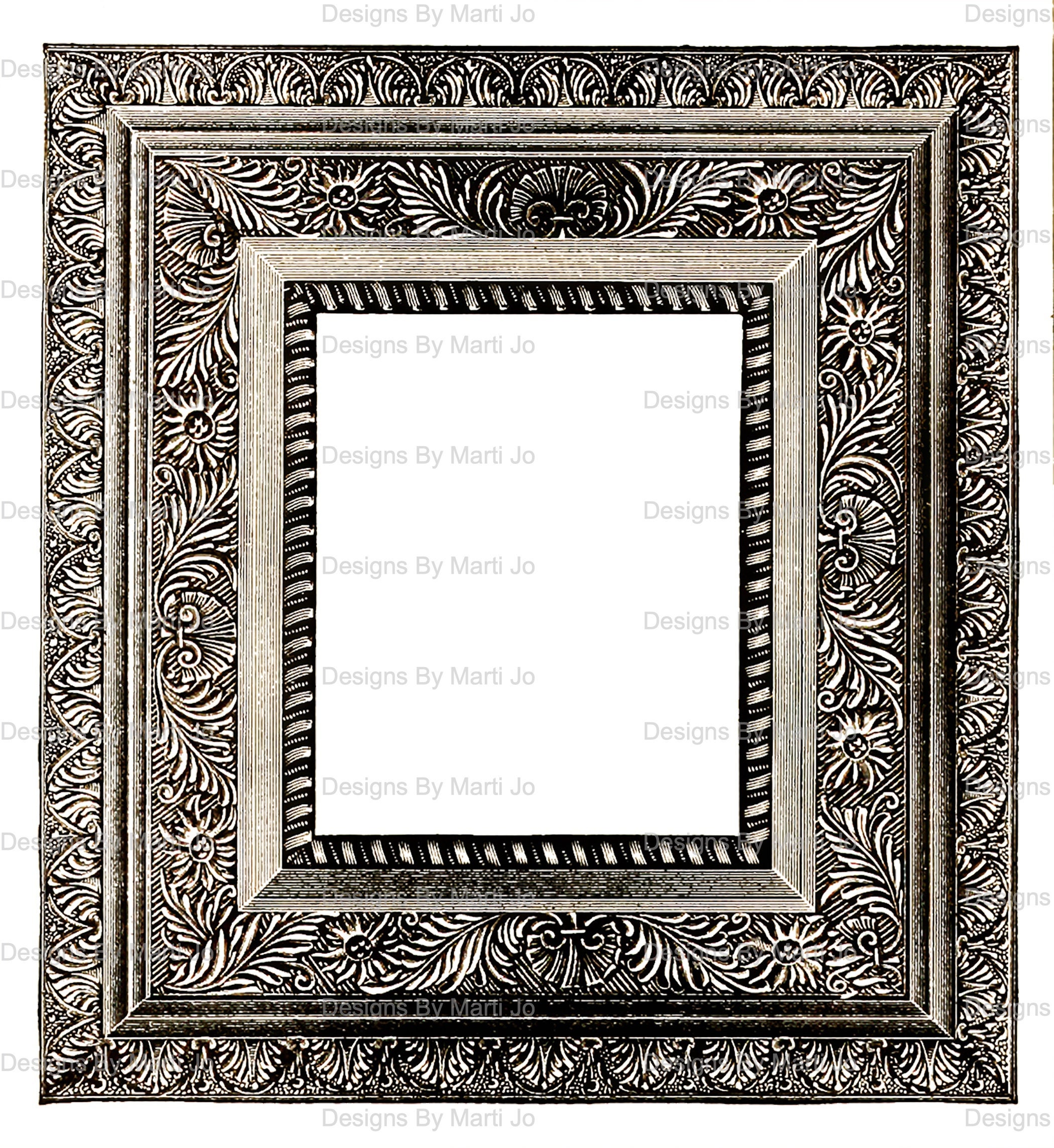 Vintage Decorative Digital Frames 2 Vintage Clipart Frames - Etsy