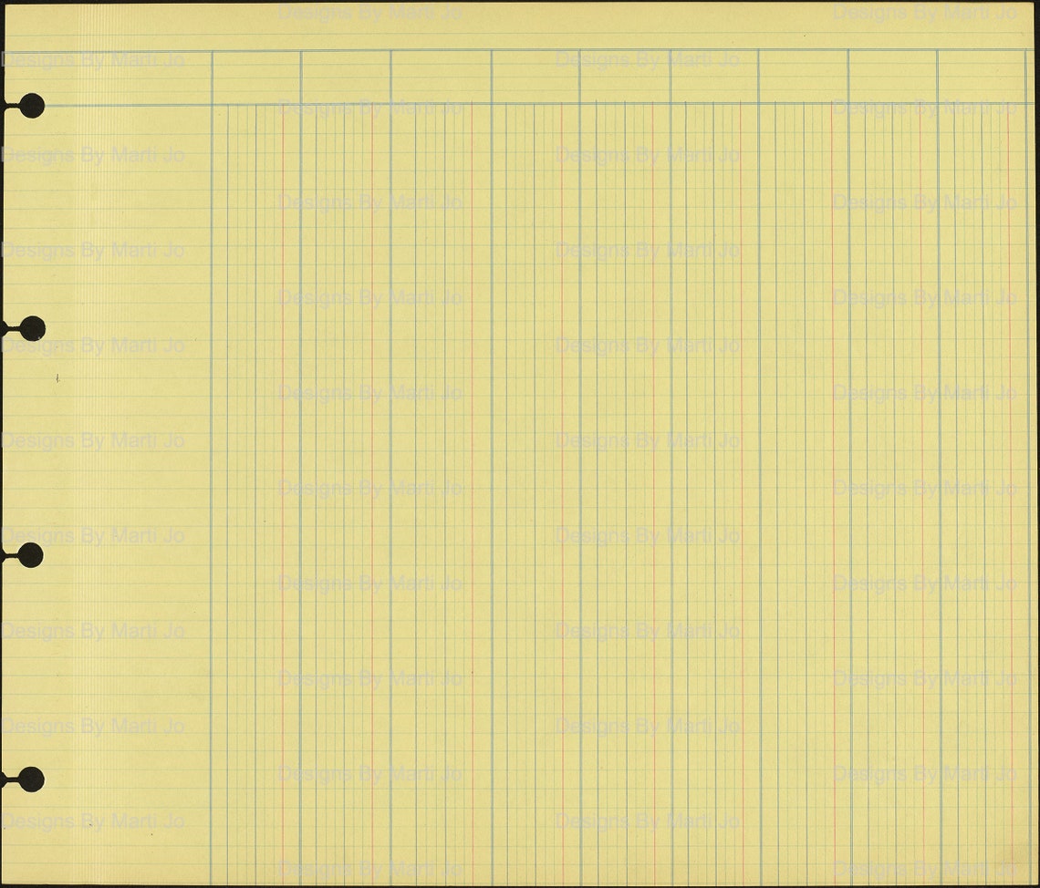 20 Blank Vintage Printable Ledger Paper JPG Pages Vintage - Etsy