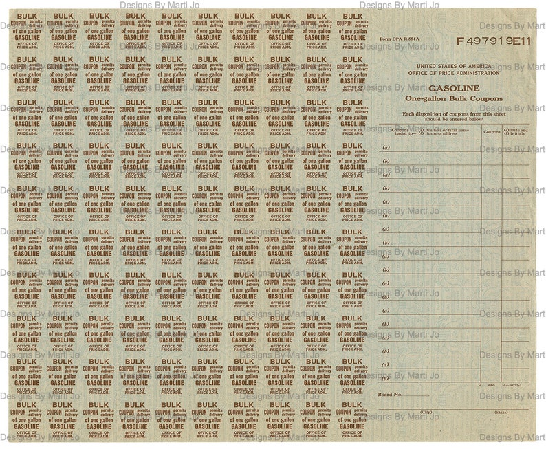 Vintage World War 2 Ration Book Clipart 50 Printable - Etsy