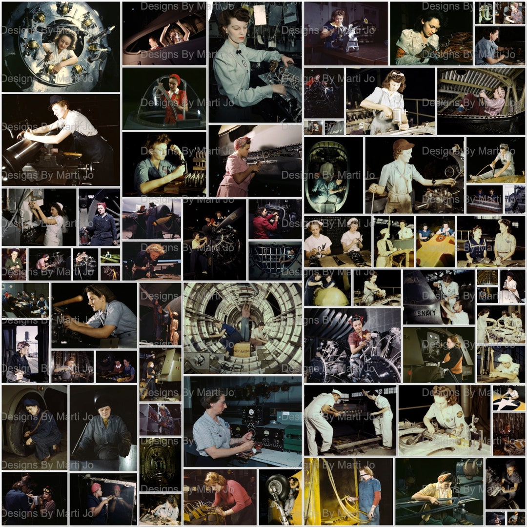 Vintage World War 2 Ephemera Women Working Set 1 | 75 Vintage WW2 Women ...