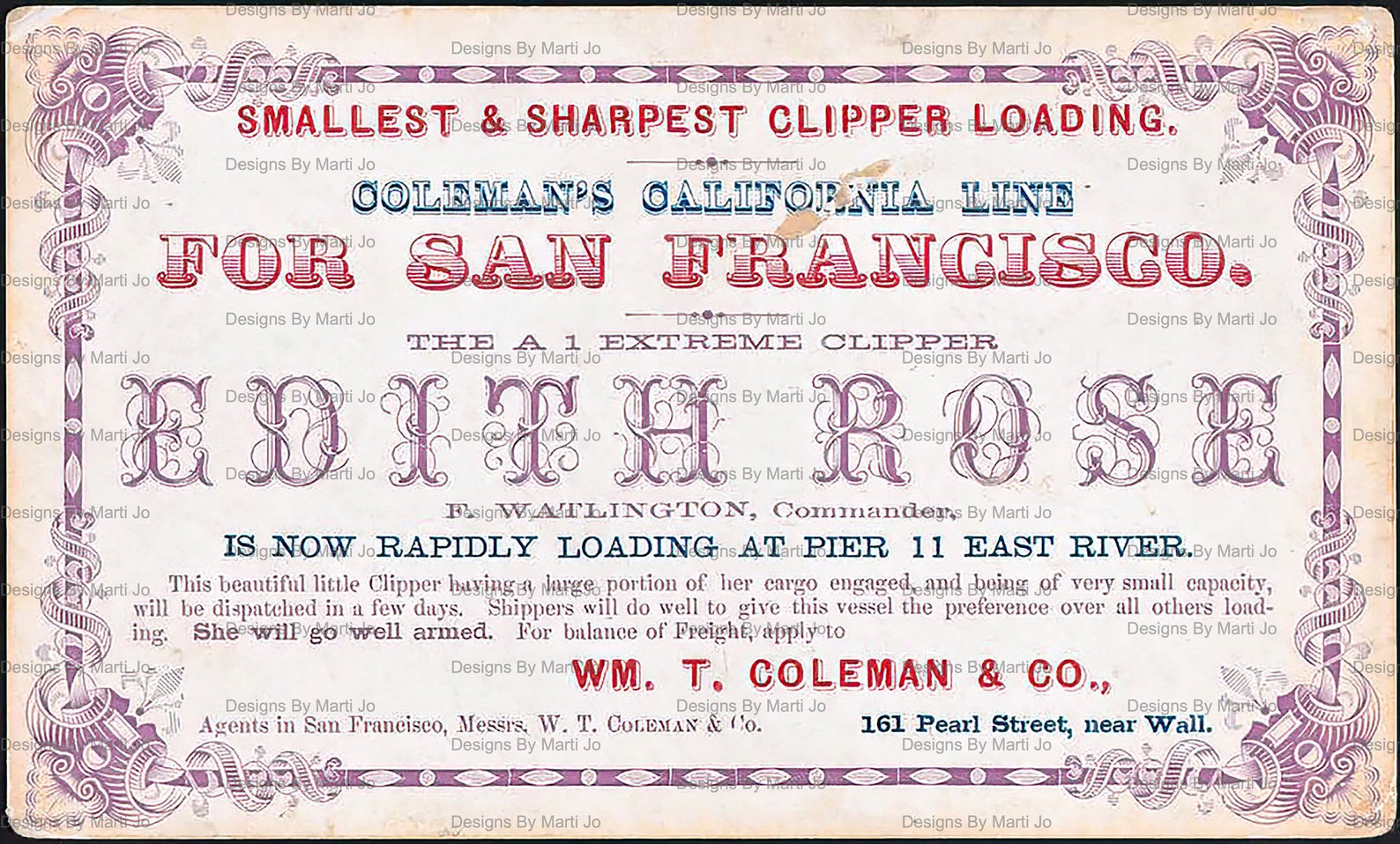 50 Vintage Clipper Ship Cards Printable Antique JPG Trade - Etsy