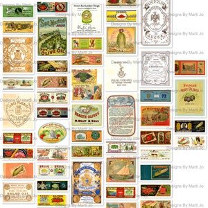 Printable Miniature Vintage Vegetable Labels Super Bundle | 100 Digital ...