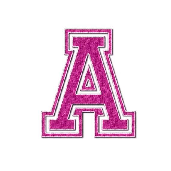 Instant Download Clipart Dark Pink Varsity Letters Digital Clipart ...