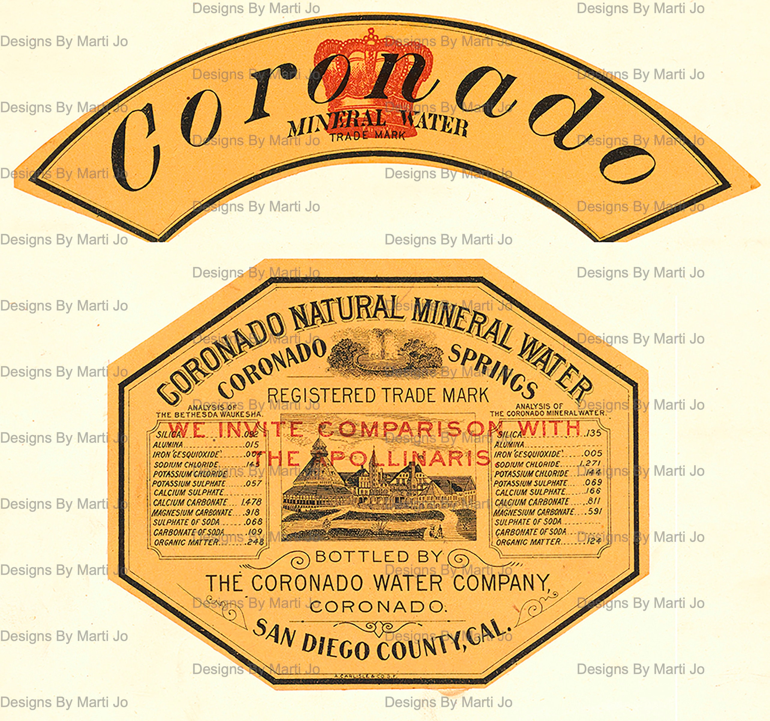 Vintage Bottled Water Labels | 30 Printable Vintage Mineral Water ...