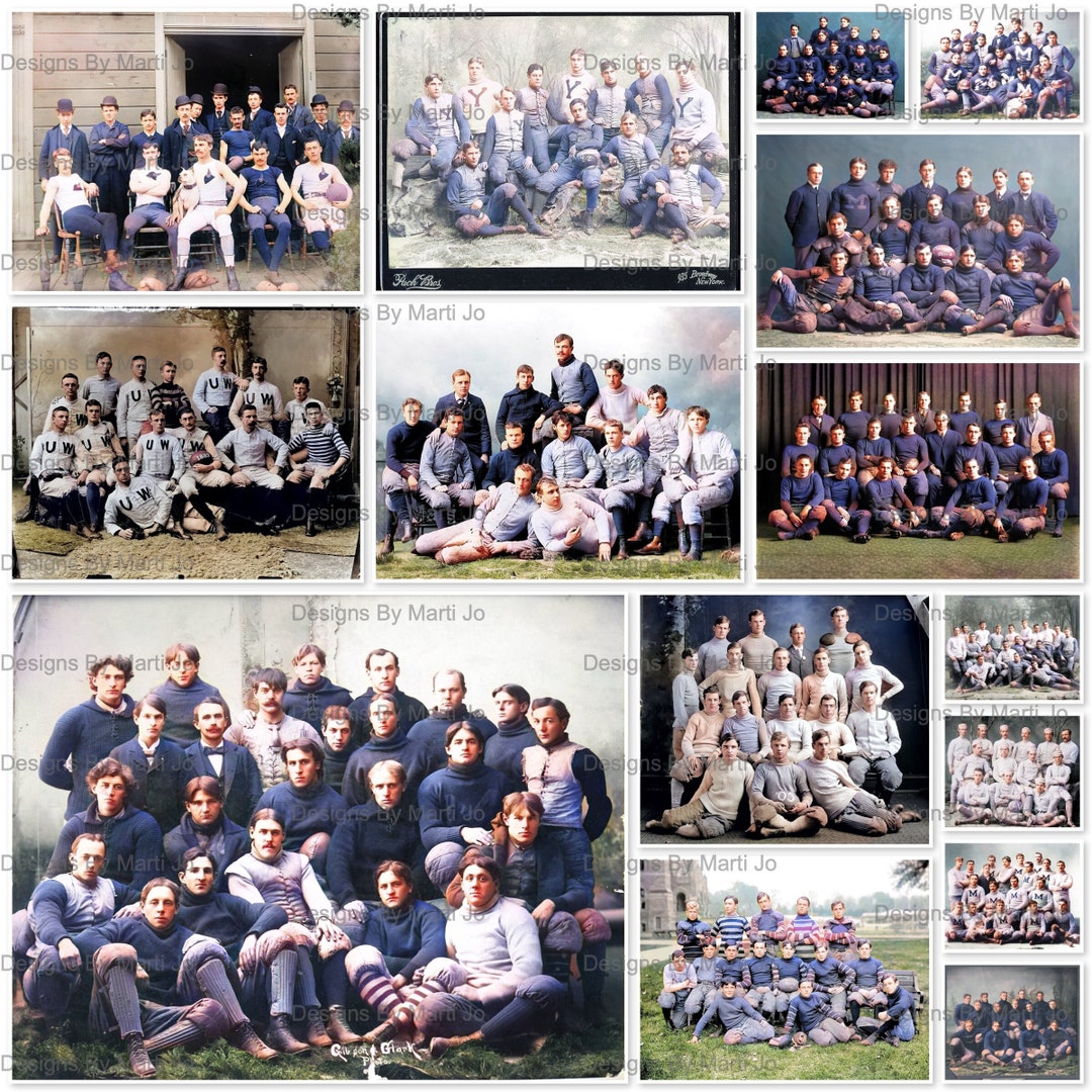 Colorized Vintage Football Team Photos | 15 Printable Vintage Sports ...