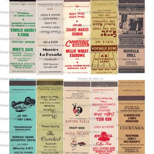 Vintage Match Book Covers Digikit 2 | 40 "ready to Use" Printable Match ...