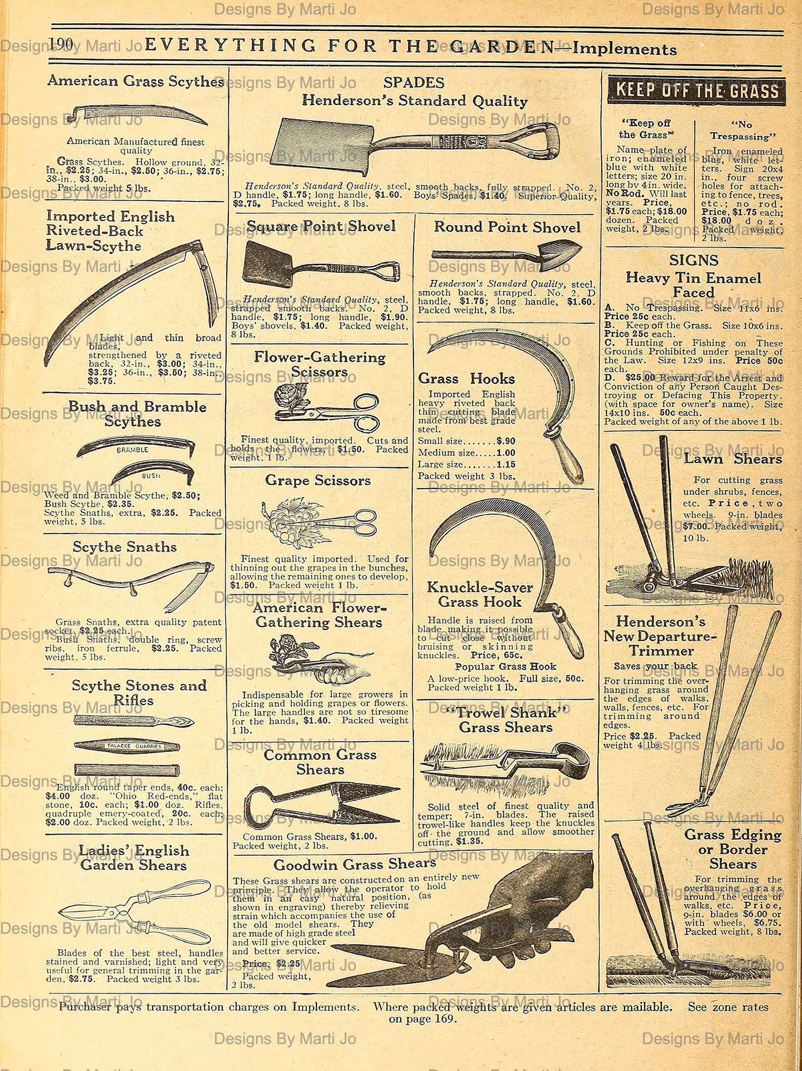 42 Vintage Printable Garden Tools Catalog JPG Pages | Gardening Digital ...