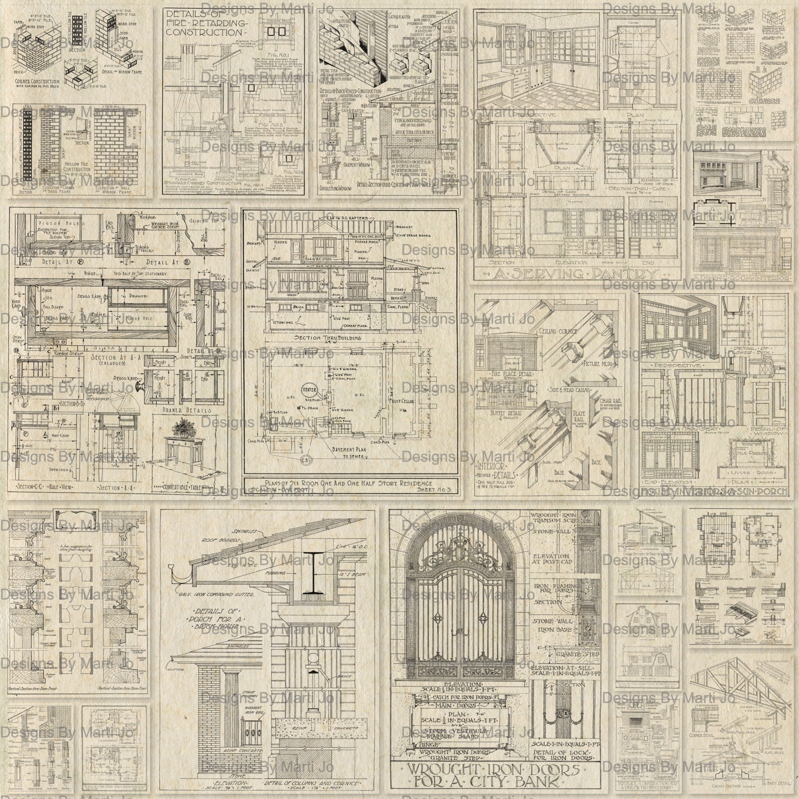 Antique Architectural Drawings