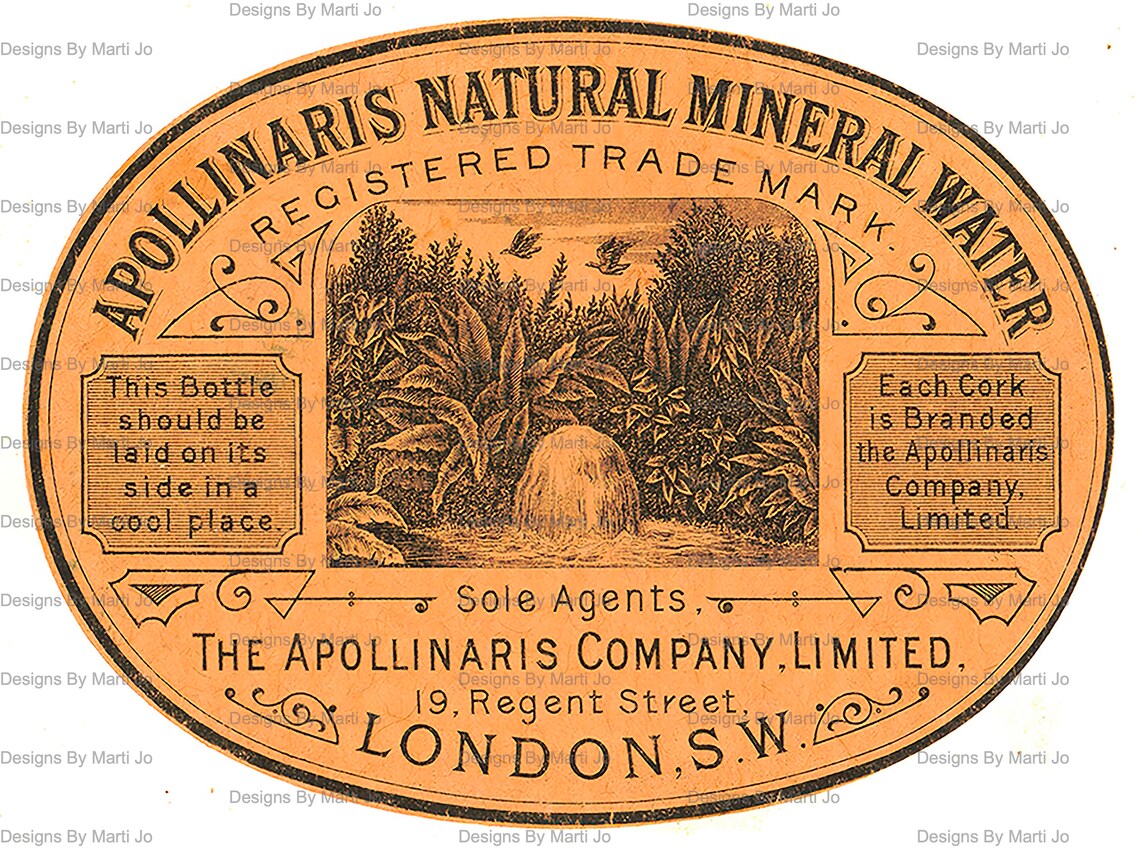 Vintage Bottled Water Labels | 30 Printable Vintage Mineral Water ...