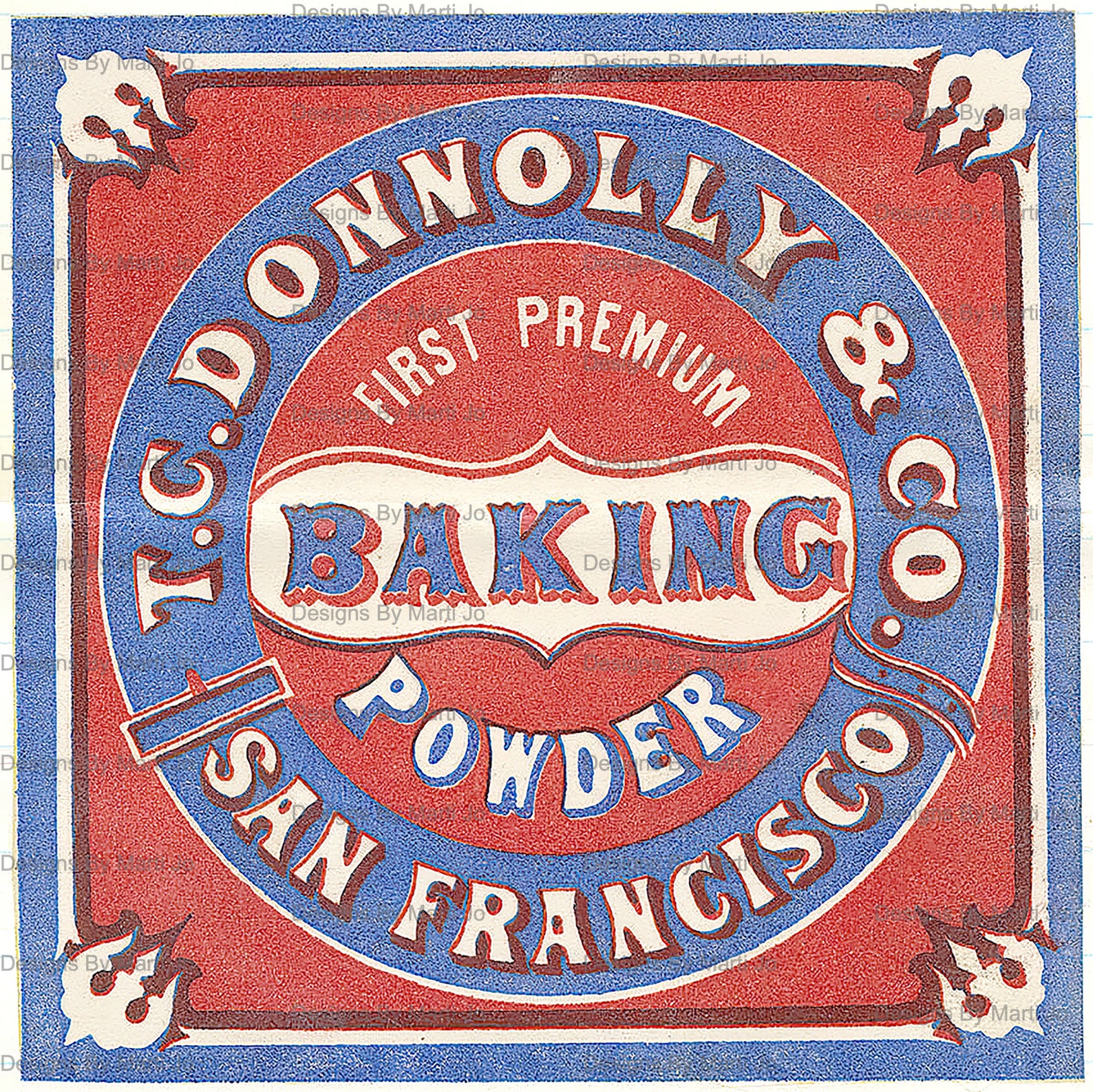 Vintage Baking Powder and Yeast Labels Set 2 | 35 Digital Retro Food ...
