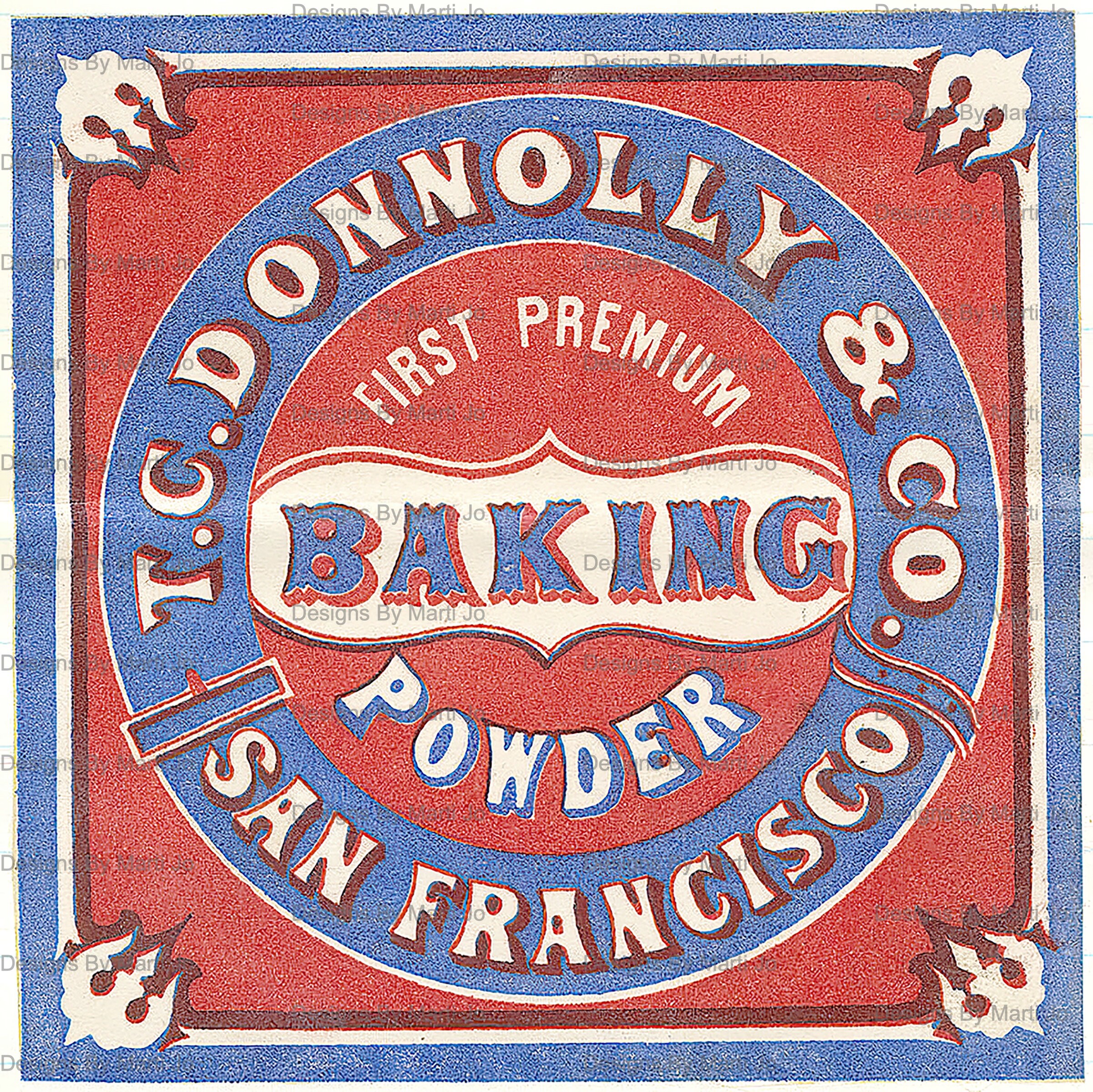 Vintage Baking Powder and Yeast Labels Set 2 | 35 Digital Retro Food ...