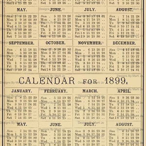 12 Vintage Yearly Calendar Overlay PNG Files | Printable Vintage ...