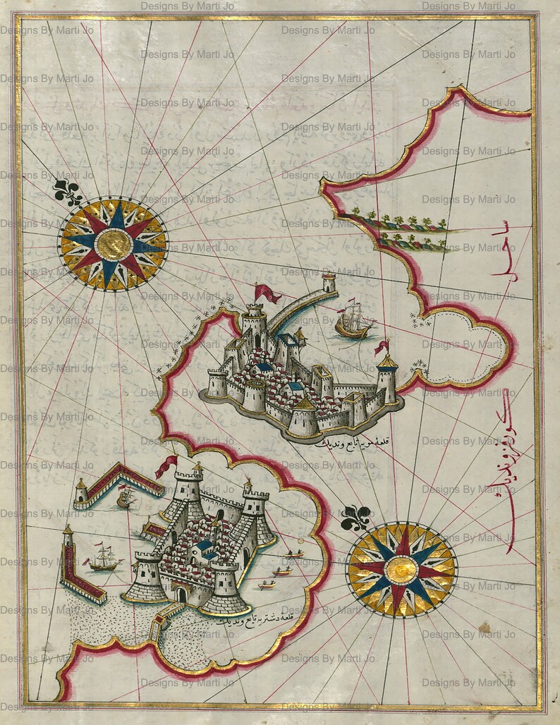 Vintage Hand Drawn Colored Maps 20 Printable Antique Map JPG - Etsy