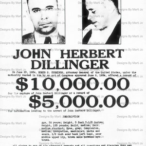 Vintage Wanted / Reward Posters | 28 Printable JPG Files | People ...