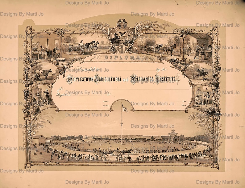 12 Vintage Diplomas Antique Diploma Certificates Instant - Etsy