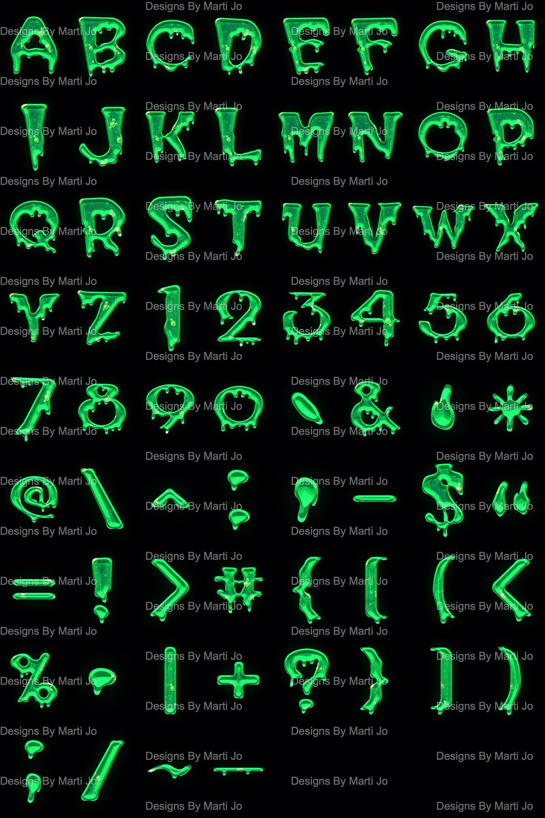 Green Slime Letters | Printable Slimy Letters | Digital Download ...