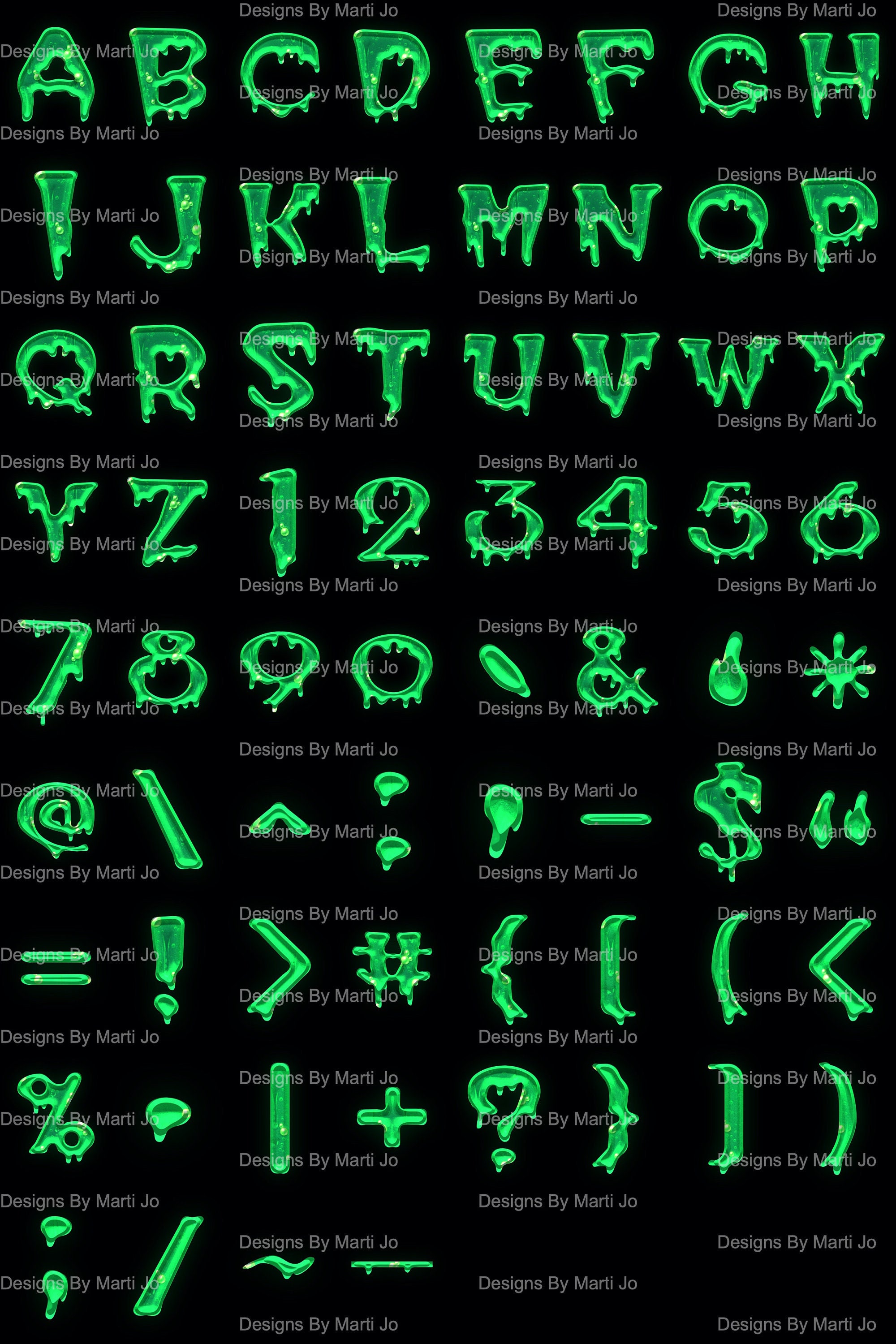 Green Slime Letters Printable Slimy Letters Digital - Etsy Canada