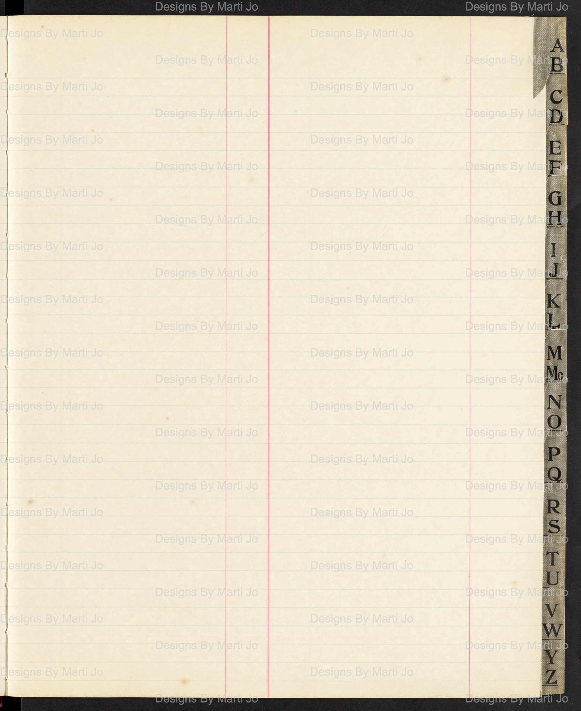 RARE Blank Vintage Printable A-Z Directory JPG Pages | Vintage Junk ...