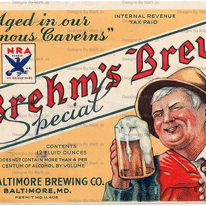 Vintage Beer Labels Set 2 | 26 Printable Old Beer Labels | Retro Beer ...