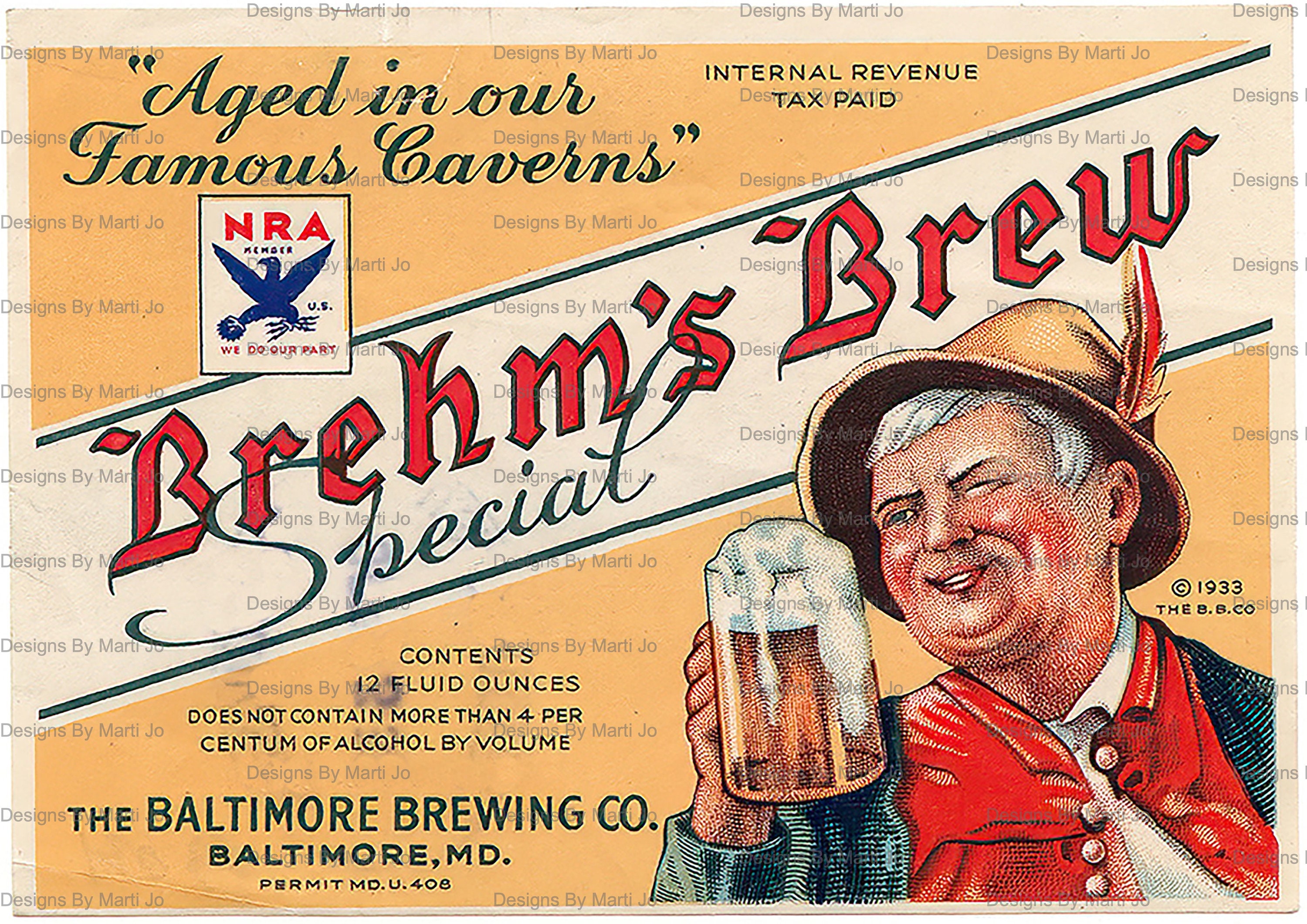 Vintage Beer Labels Set 2 | 26 Printable Old Beer Labels | Retro Beer ...