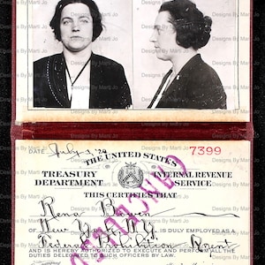 Vintage Federal Agent Identity Cards | 50 Printable Government Photo ID ...