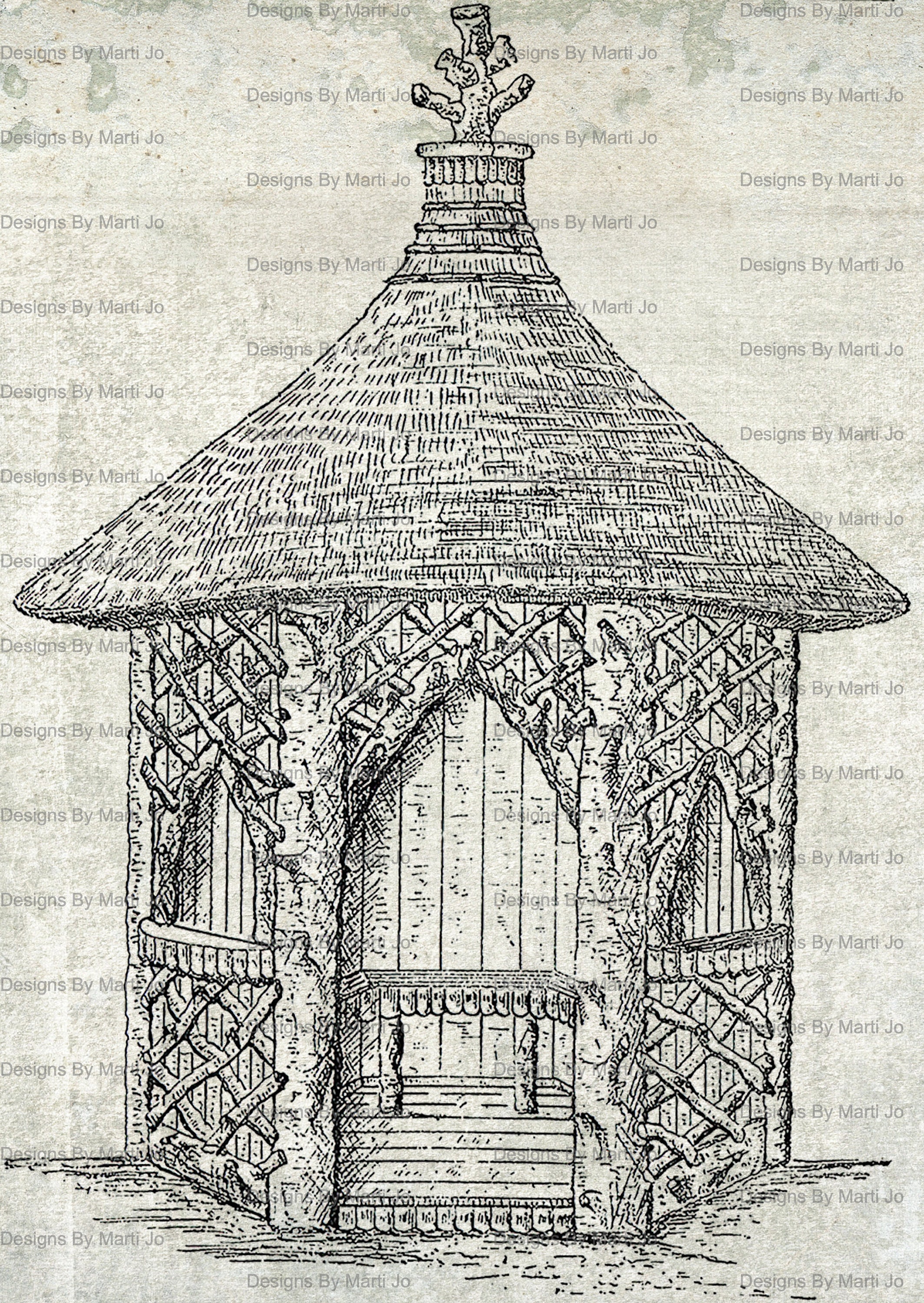 Vintage Rustic Shed Drawings PNG Overlays | 12 Vintage Fairy Houses ...