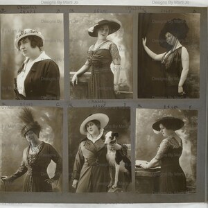 25 Vintage French Women Collage Set 2 | Printable Antique People ...