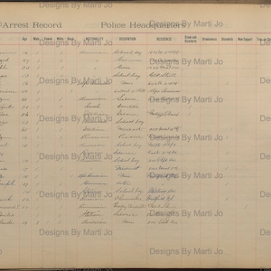 Vintage Daily Arrest Records Crime Journal Kit | 25 Left and Right ...