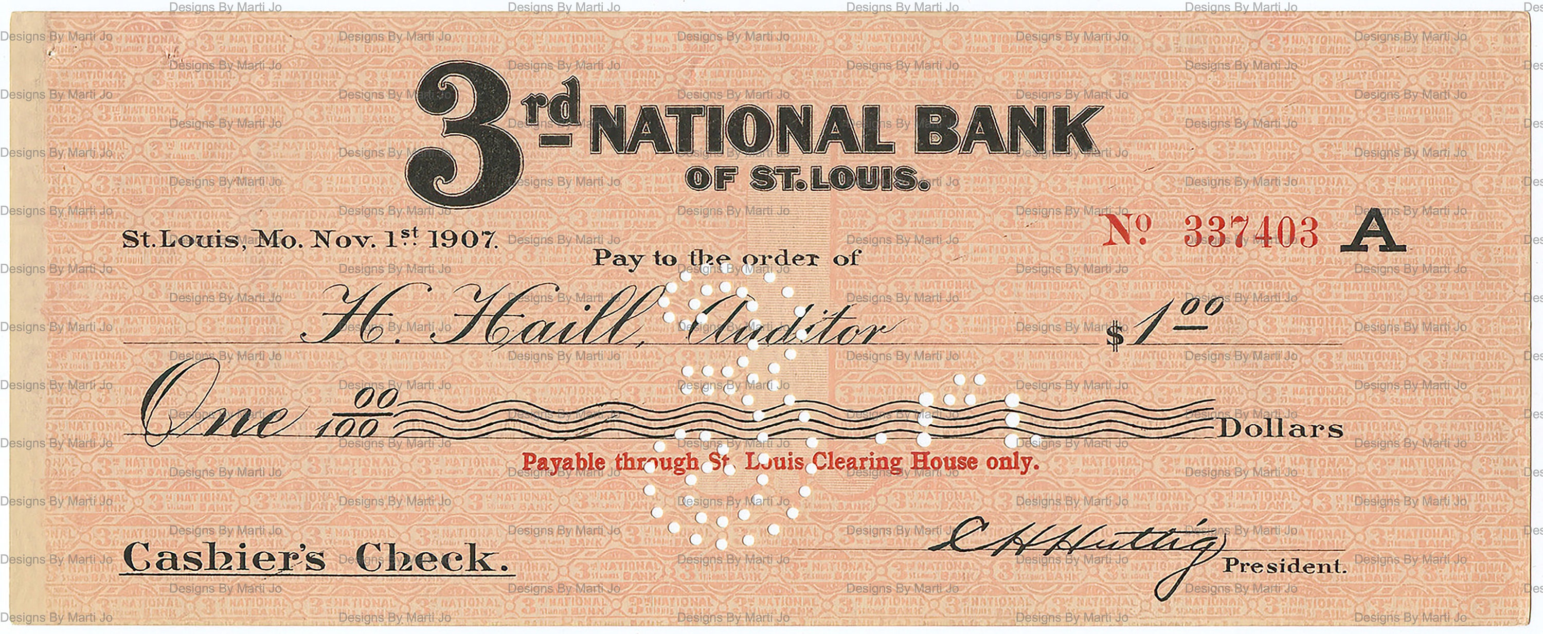 Vintage Checks Digital Kit 2 | Antique Bank Checks Ephemera | Instant ...