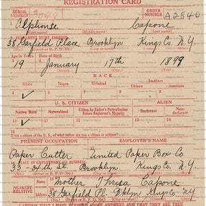 Vintage World War 1 Famous Person Draft Registrations | 50 Printable ...