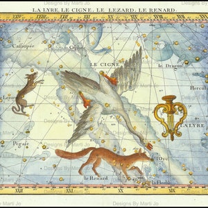 French Vintage Posters Astronomie | 29 Colored Printable Constellation ...