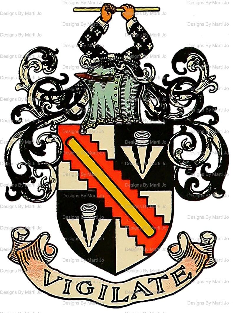 Vintage Medieval Heraldry PNG Clip Art | 25 Authentic Coat of Arms ...