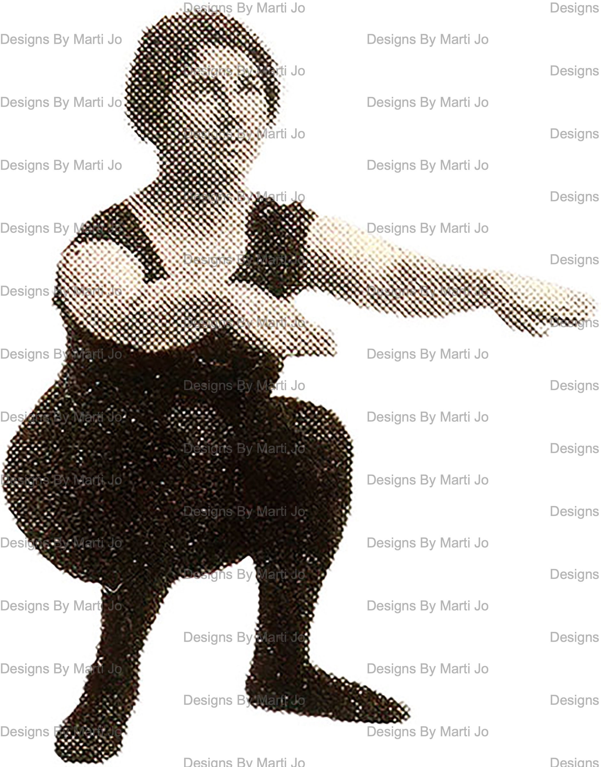 Vintage Exercise Kit | Printable Vintage People Exercising With Bonus ...