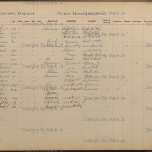 Vintage Daily Arrest Records Crime Journal Kit | 25 Left and Right ...