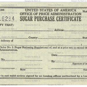 Vintage World War 2 Ration Book Clipart | 50 Printable Ration Stamps ...