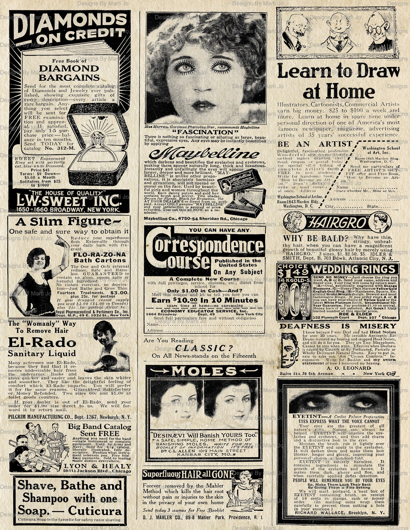 Vintage Ads Overlays Set 1 10 Vintage Magazine Advertisement ...