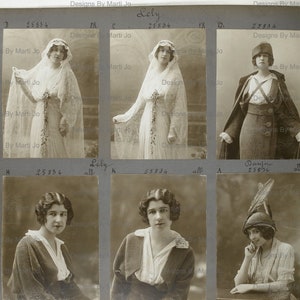 25 Vintage French Women Collage Set 1 | Printable Antique People ...