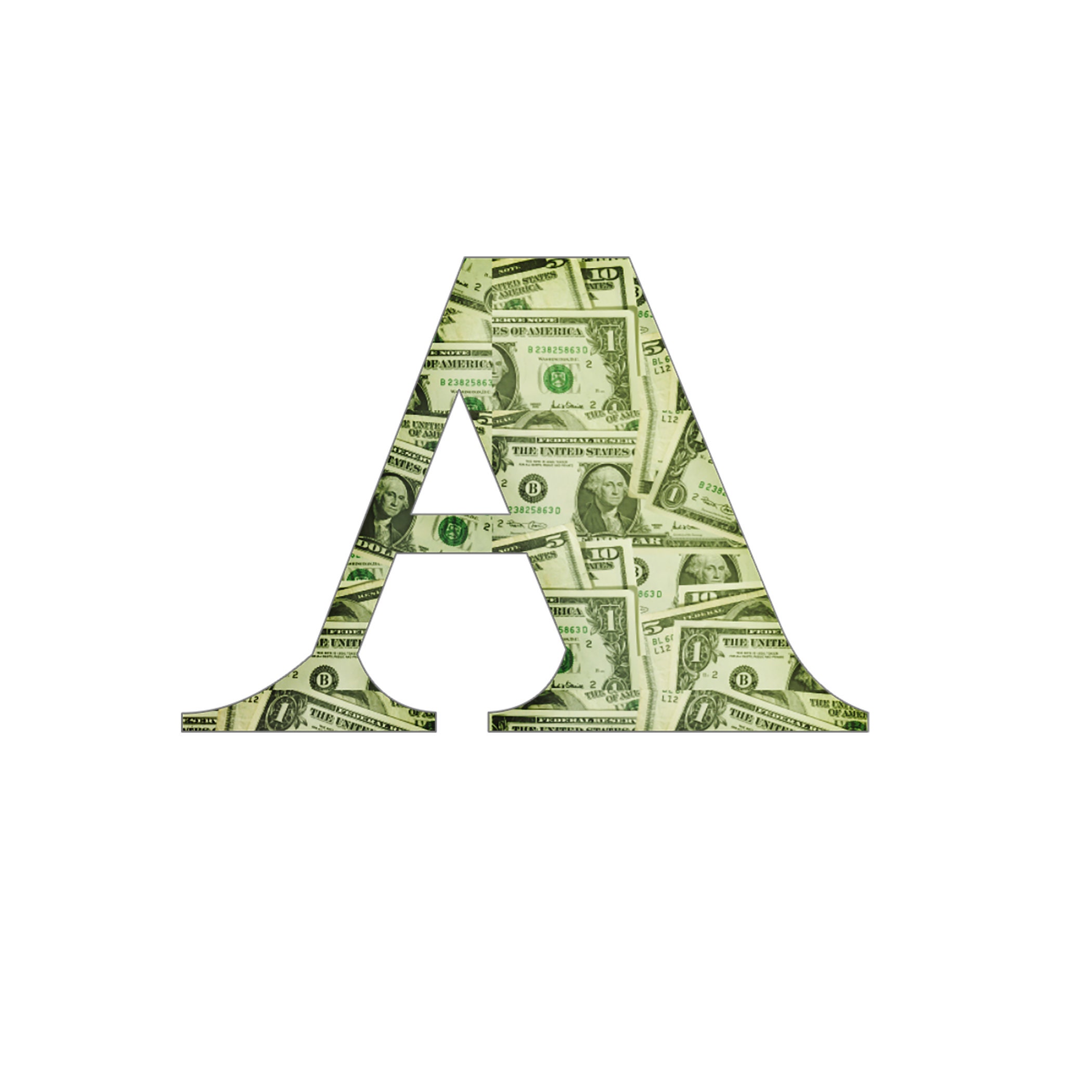 Money Letters PNG Printable Dollar Alphabet Numbers - Etsy